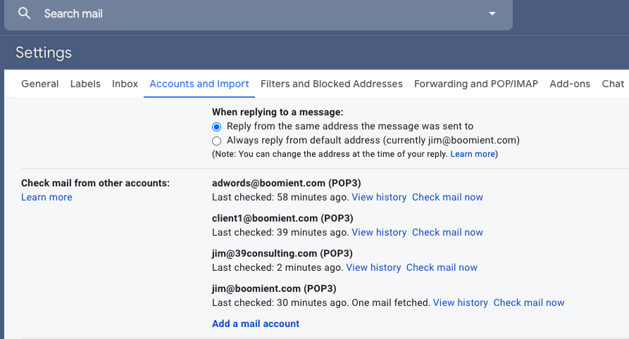 Steps to Setup Other email via Gmail using POP3 | Boomient